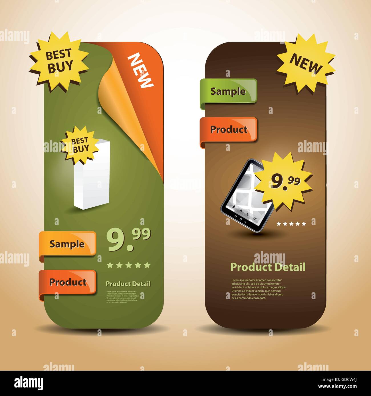 Two Colorful Vertical Banner Designs for Product Selling in Freely ...