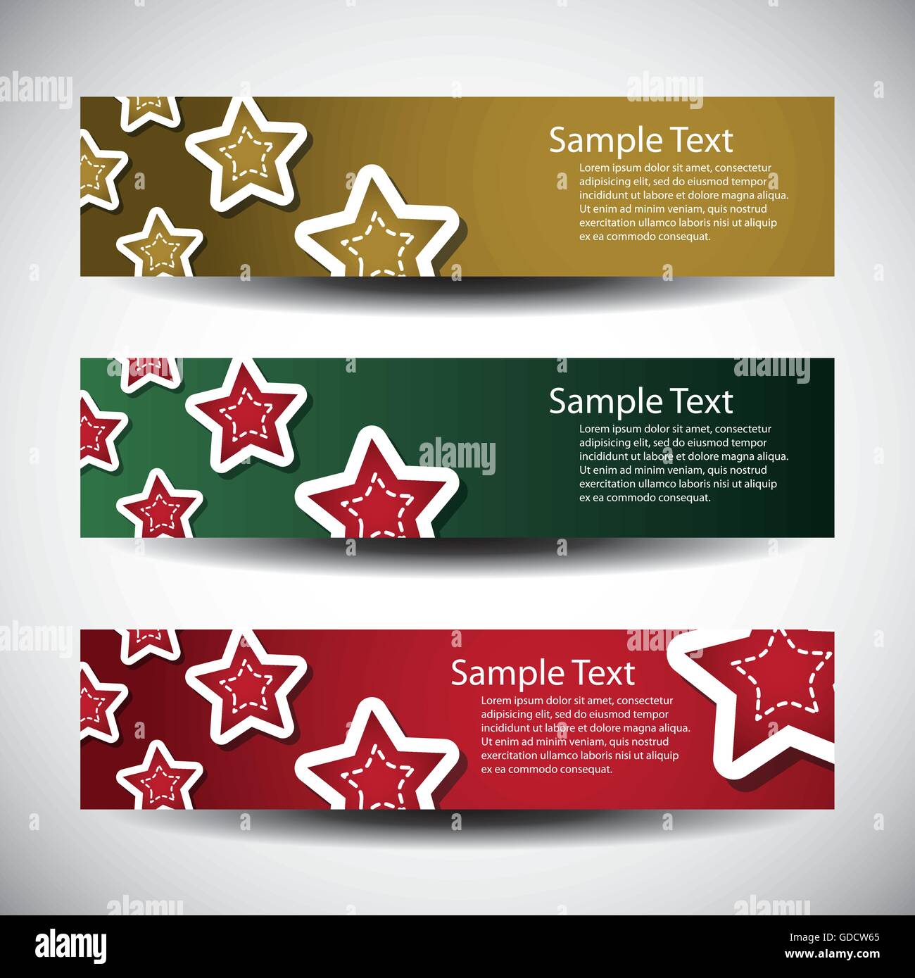Christmas header vector set Stock Vector Image & Art - Alamy