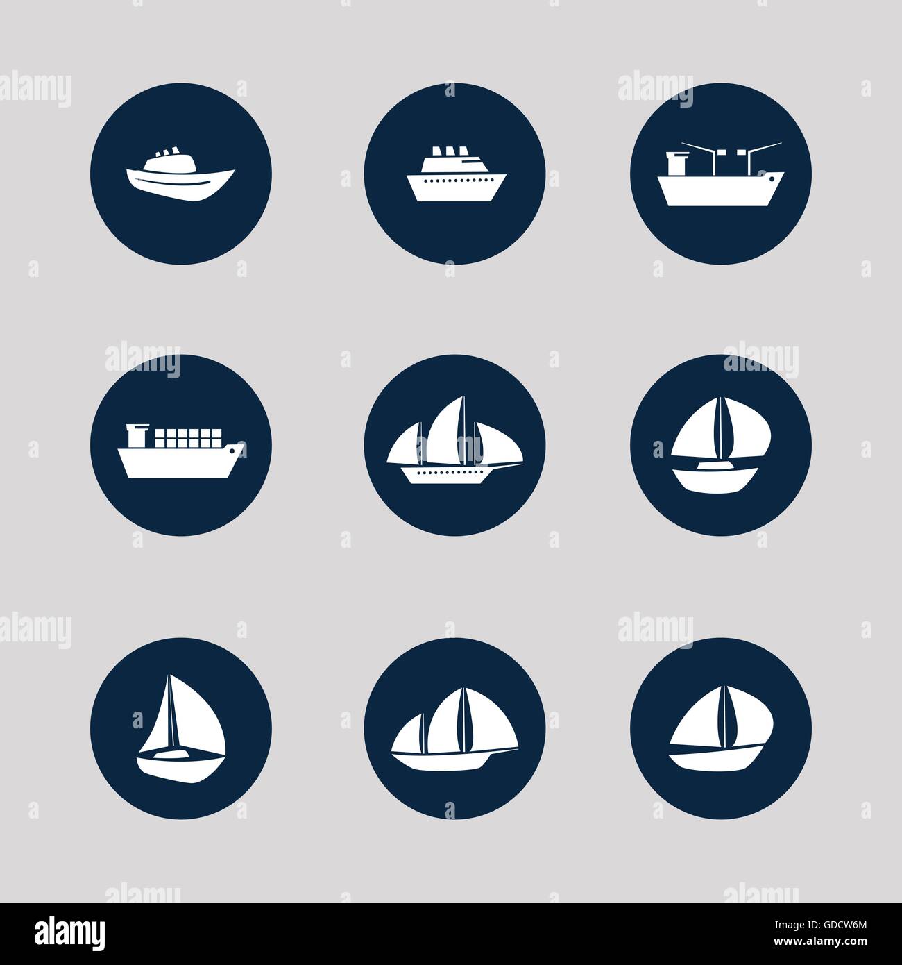 Boat and Ship Icons Stock Vector Image & Art - Alamy