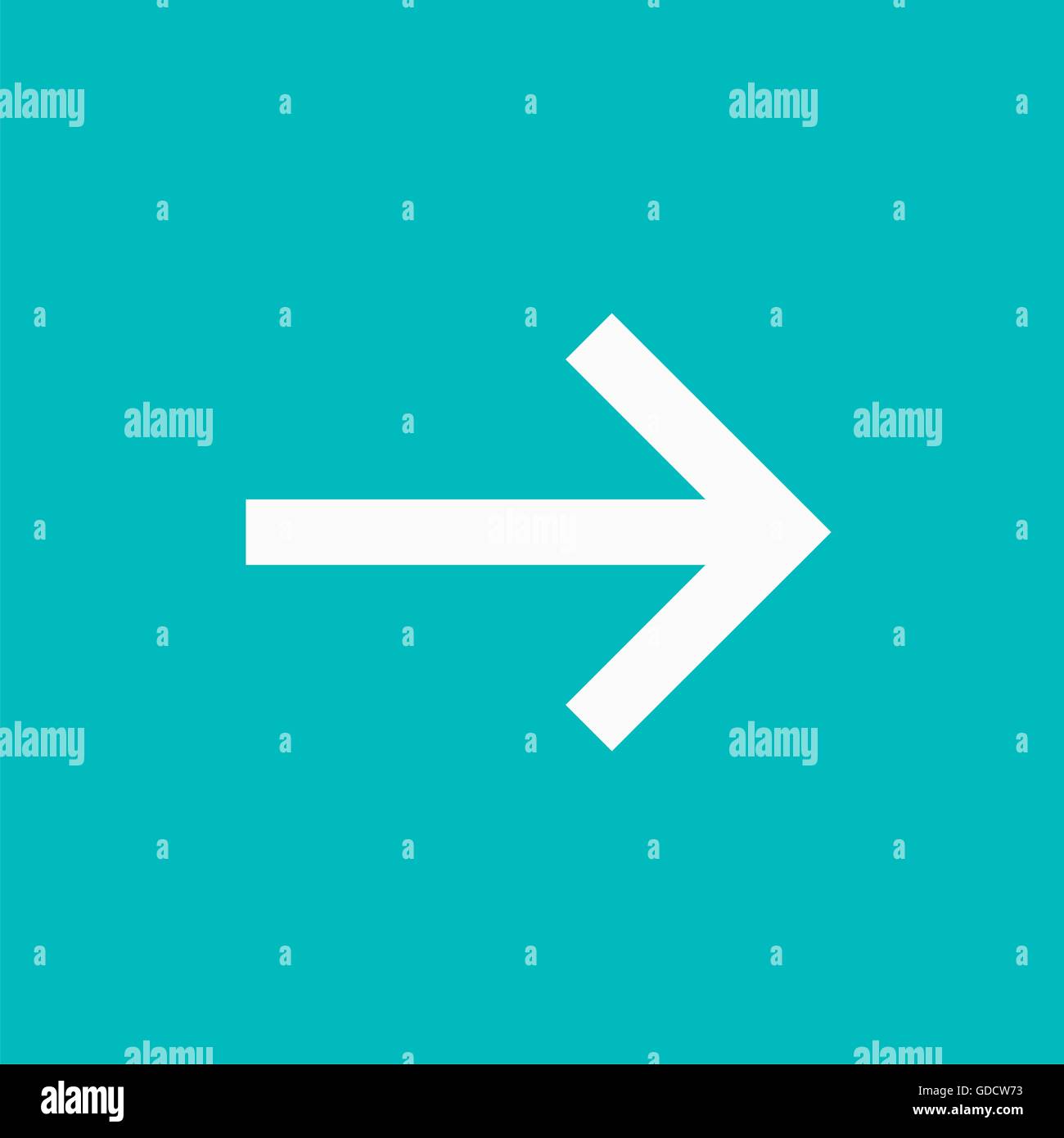 arrow pointing right inside square icon Stock Vector Image & Art - Alamy