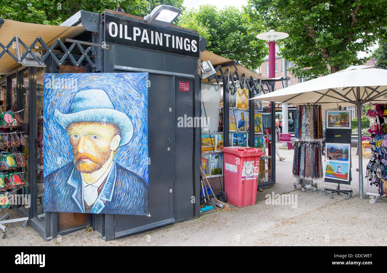 Van Gogh Self Portrait Copy Amsterdam Holland Stock Photo - Alamy