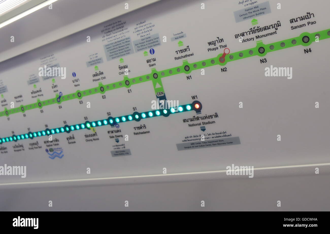 BTS public transport in Bangkok Thailand Stock Photo - Alamy