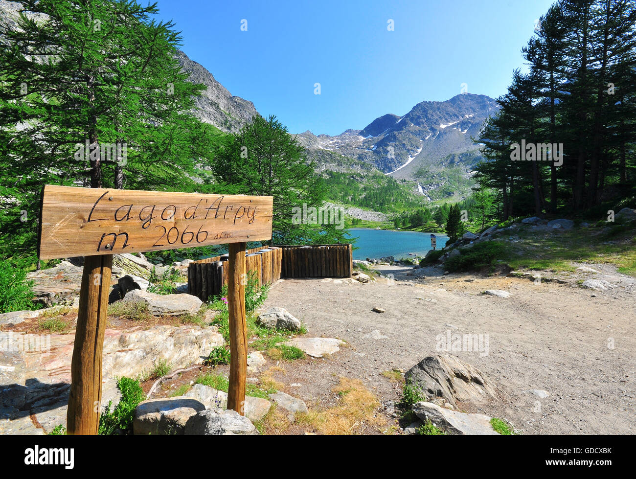 Lake of Arpy, Italy Stock Photo - Alamy