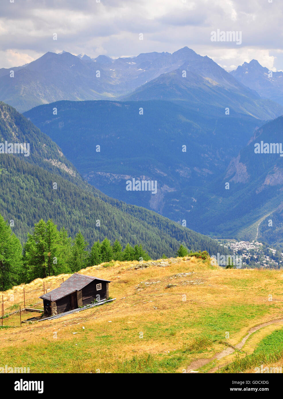 Farmhouse in mountains, italian Alps Stock Photo - Alamy