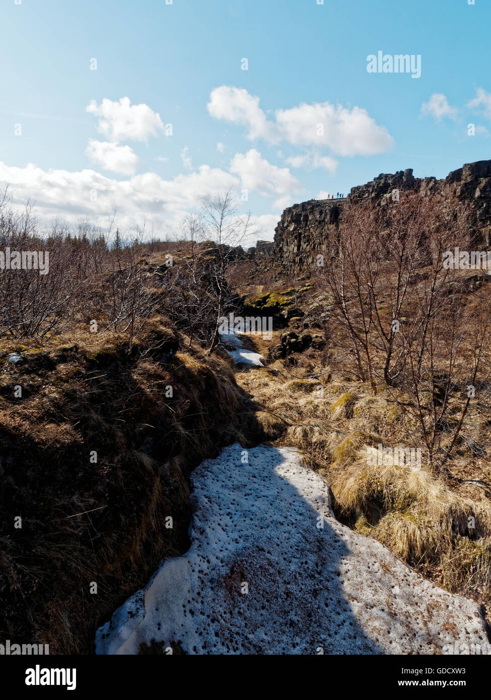 Almannagja fault line in the mid-atlantic ridge north american plate ...