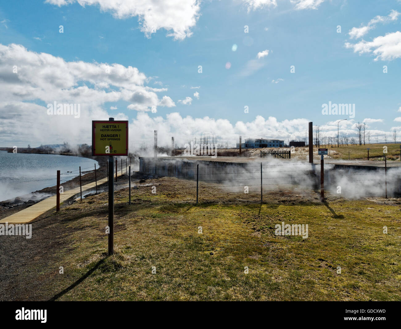 Fontana natural spring spa, Iceland Stock Photo - Alamy