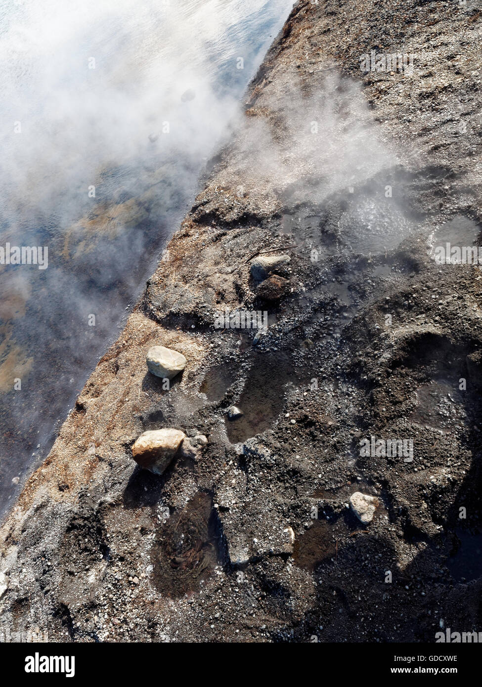 Fontana natural spring spa, Iceland Stock Photo - Alamy