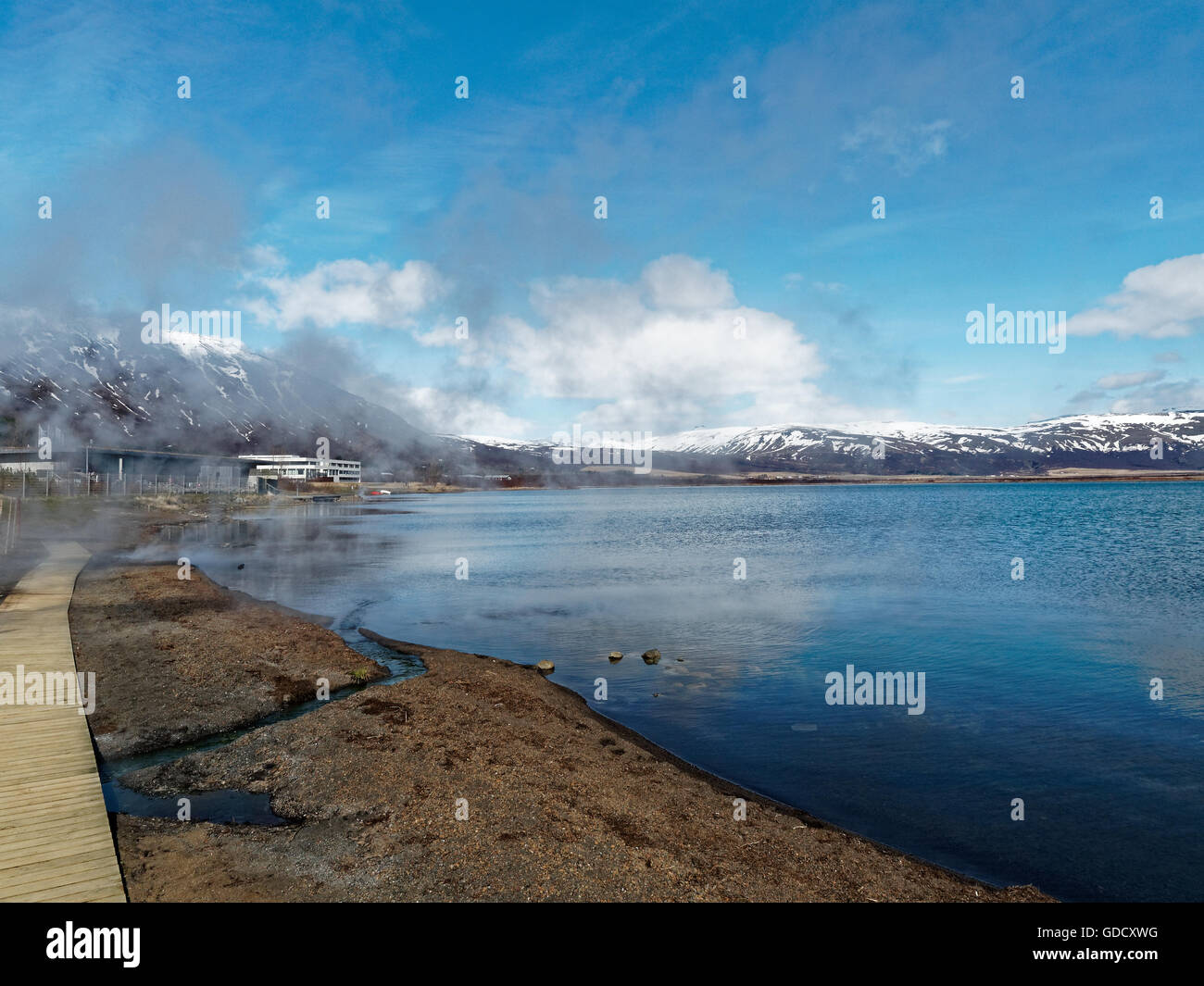 Fontana natural spring spa, Iceland Stock Photo - Alamy