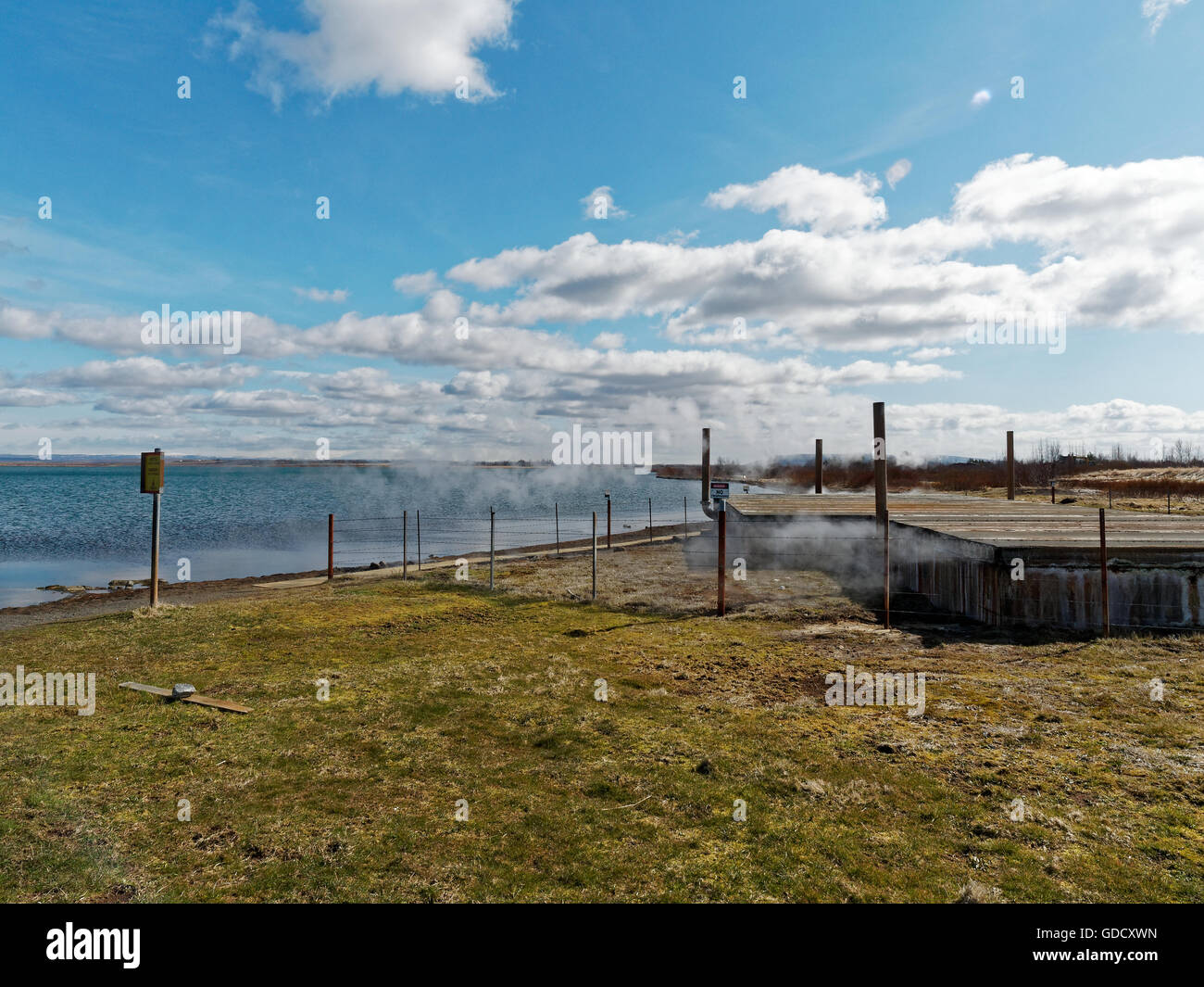 Fontana natural spring spa, Iceland Stock Photo - Alamy