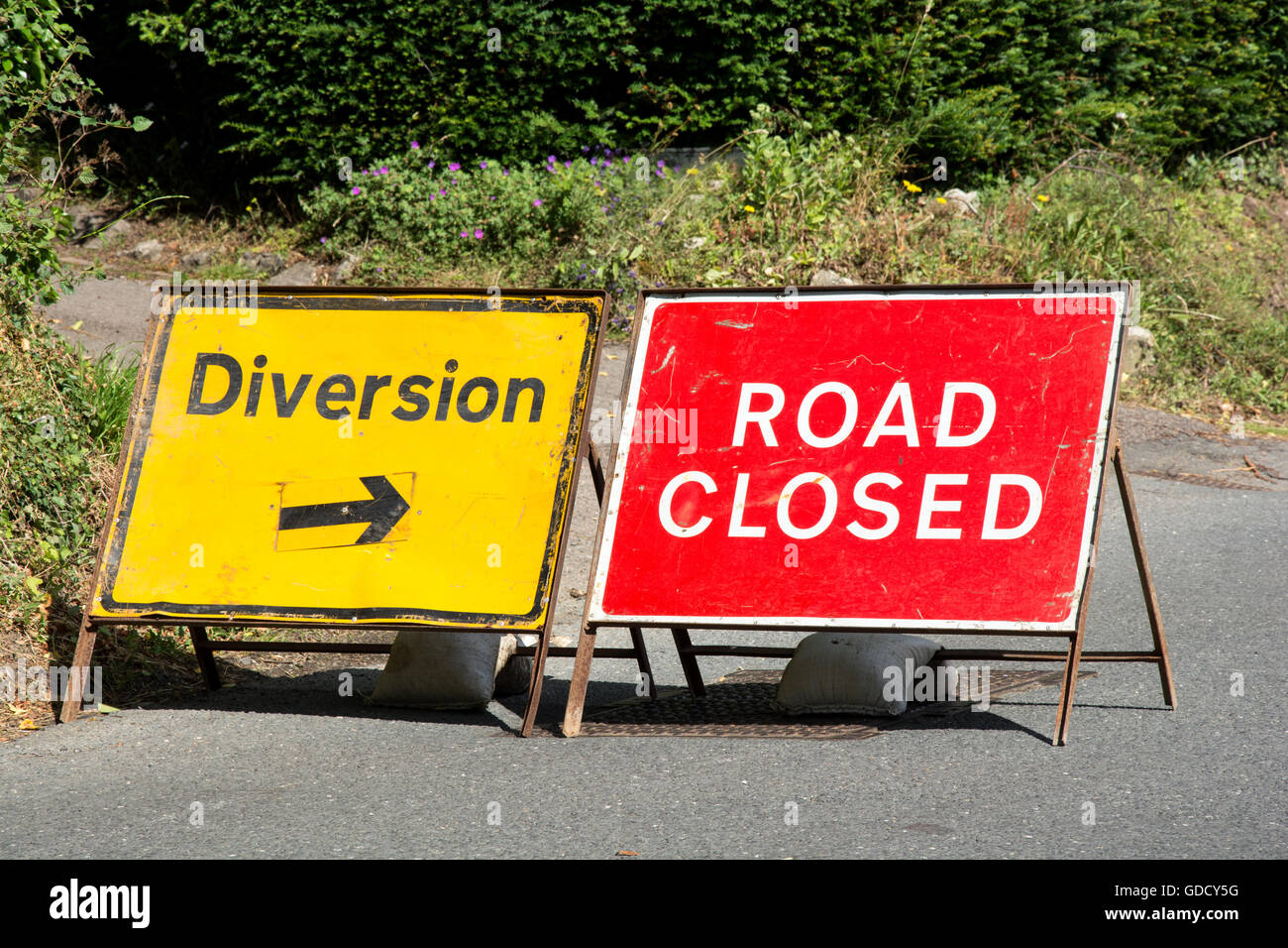 Road signs in the UK Stock Photo - Alamy