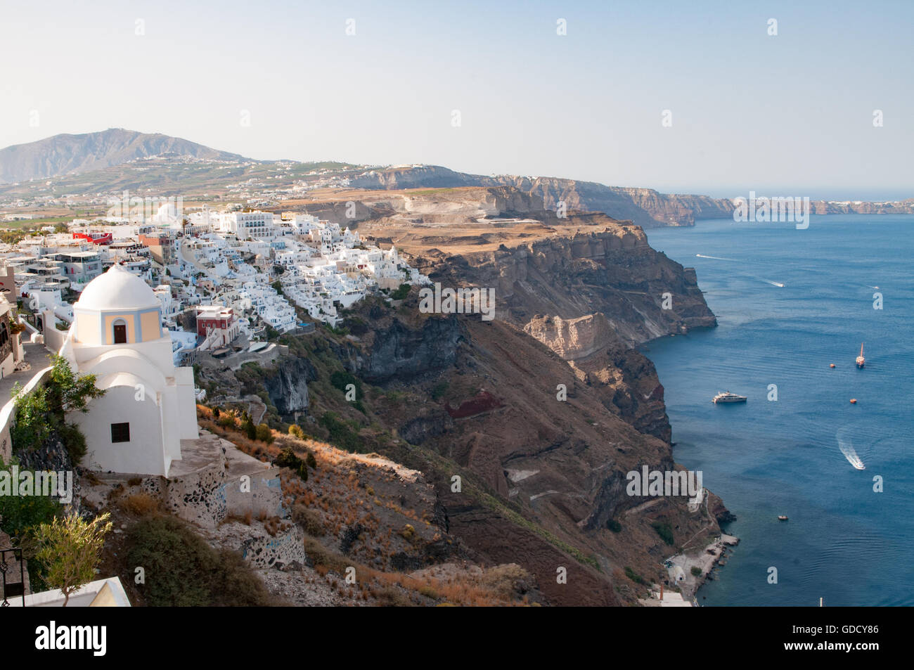 Fira overlooking Caldera, Santorini Greece Stock Photo - Alamy