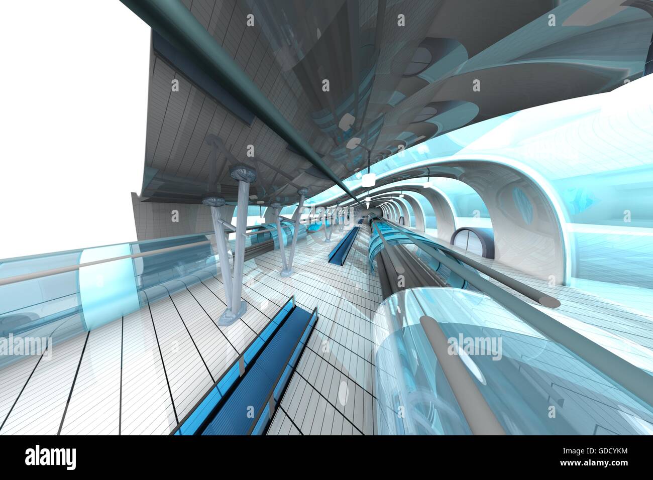 Futuristic subway train station 3d hi-res stock photography and images ...