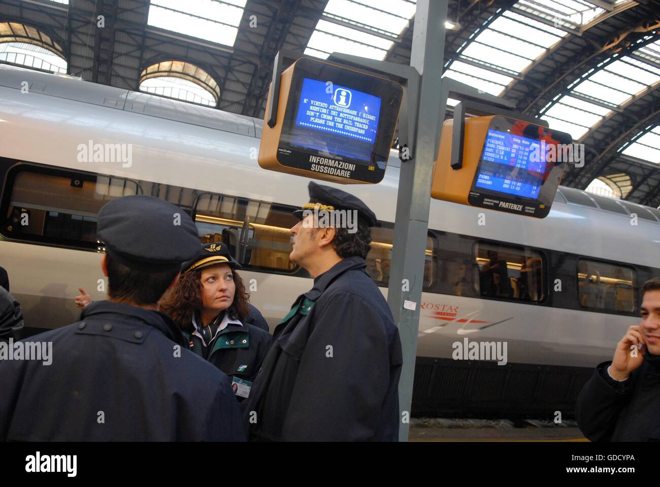Trenitalia, Eurostar high speed train in Milan Central Station (Italy ...