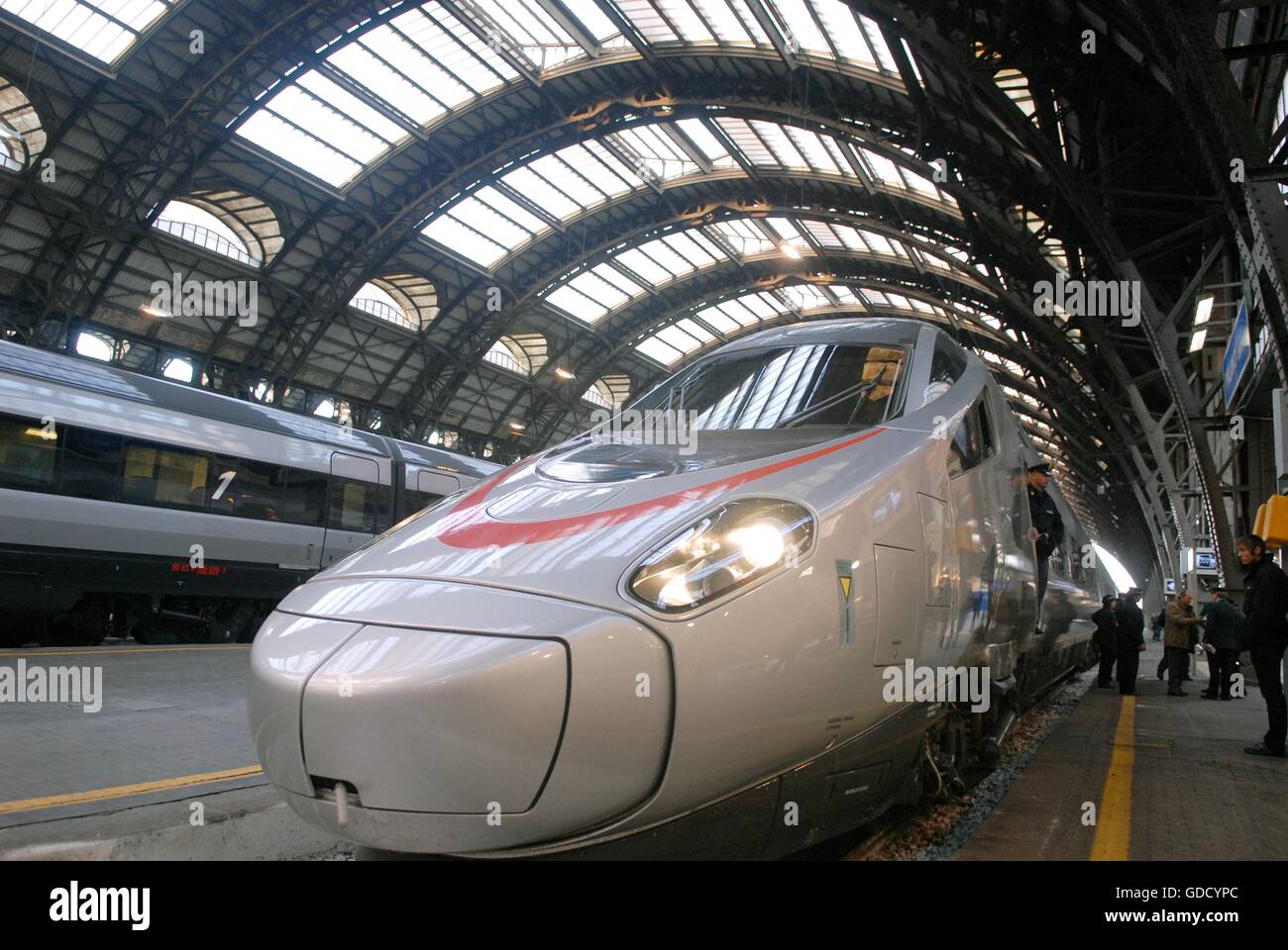 Trenitalia, Eurostar high speed train in Milan Central Station (Italy ...
