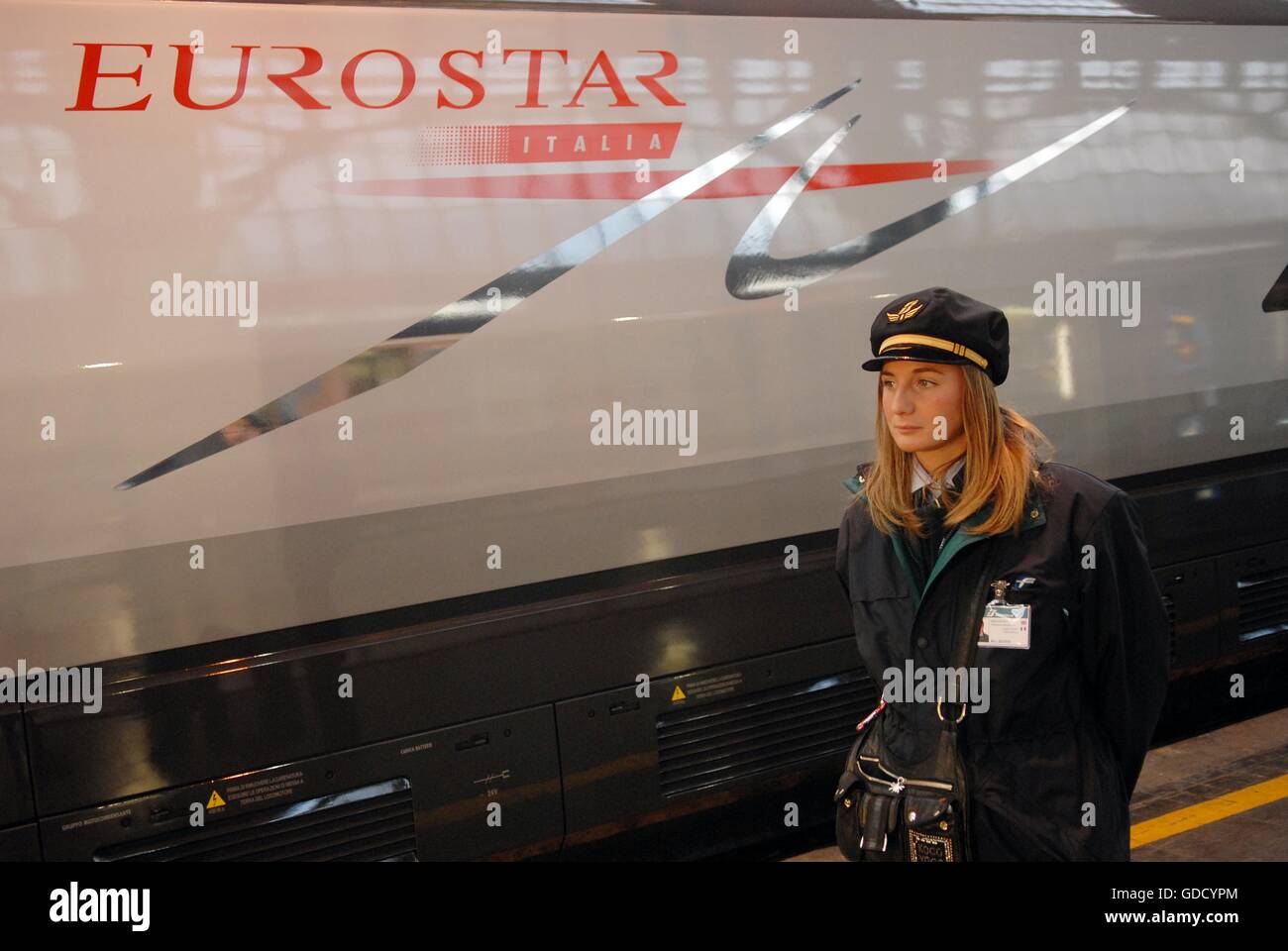 Trenitalia, Eurostar high speed train in Milan Central Station (Italy ...