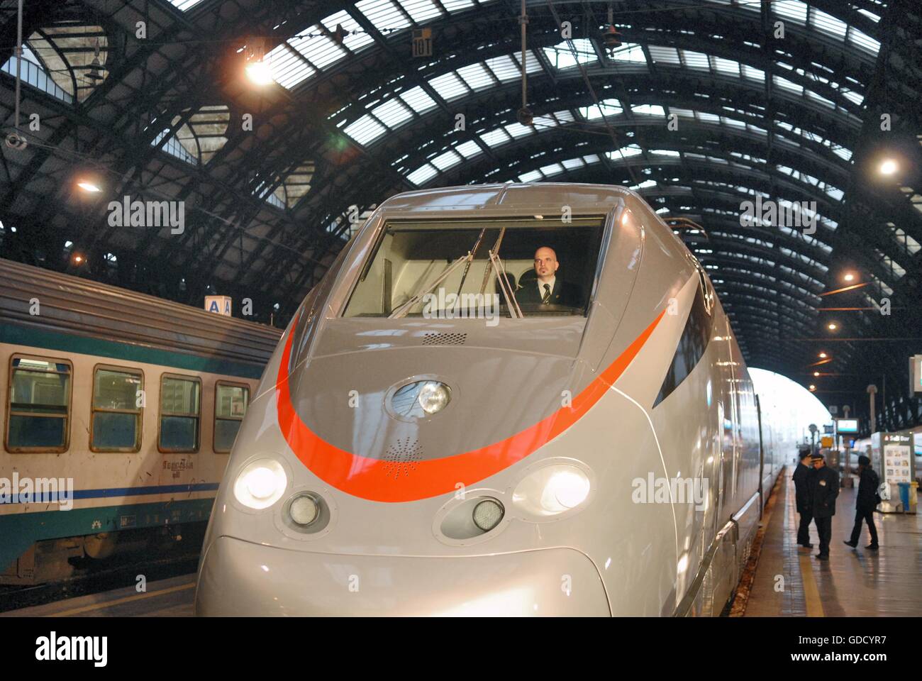 Trenitalia, Eurostar high speed train in Milan Central Station (Italy ...