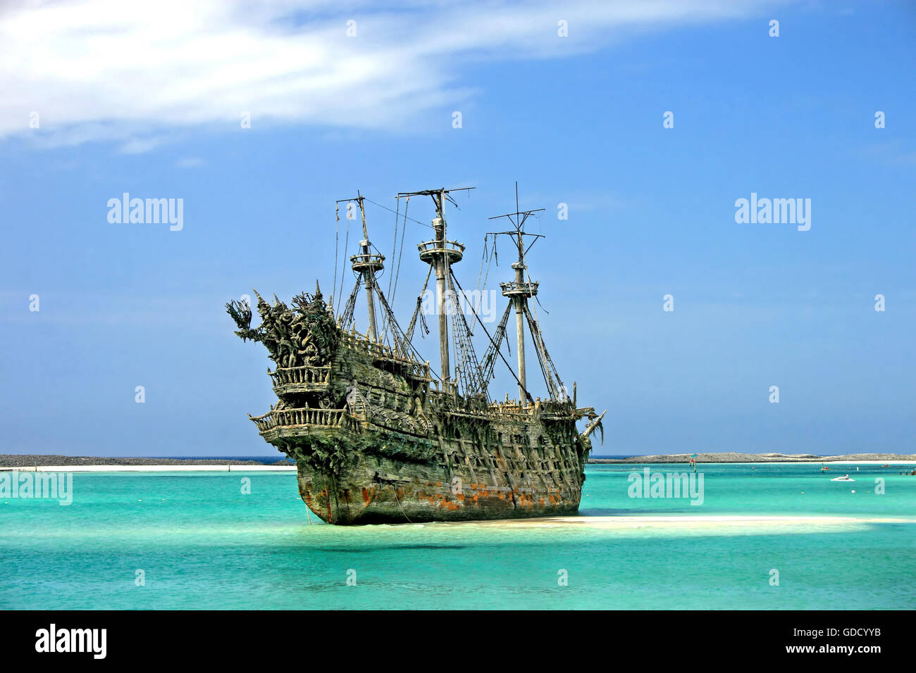 Pirate Boat Sailing Ship Pirates Of The Caribbean Stock Photos & Pirate ...