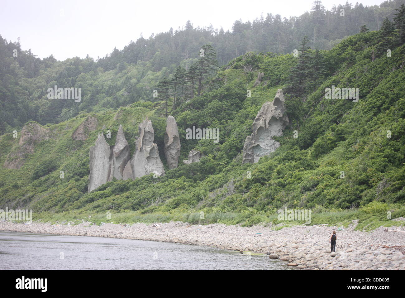 Kunasir Kurils islands Rocks Russia Stock Photo - Alamy