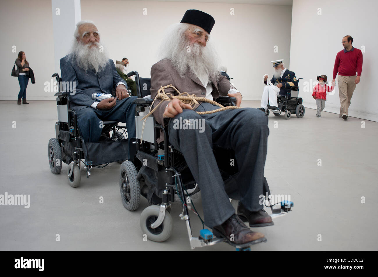 Visitors at Sun Yuan and Peng Yu installation ( old persons home ...