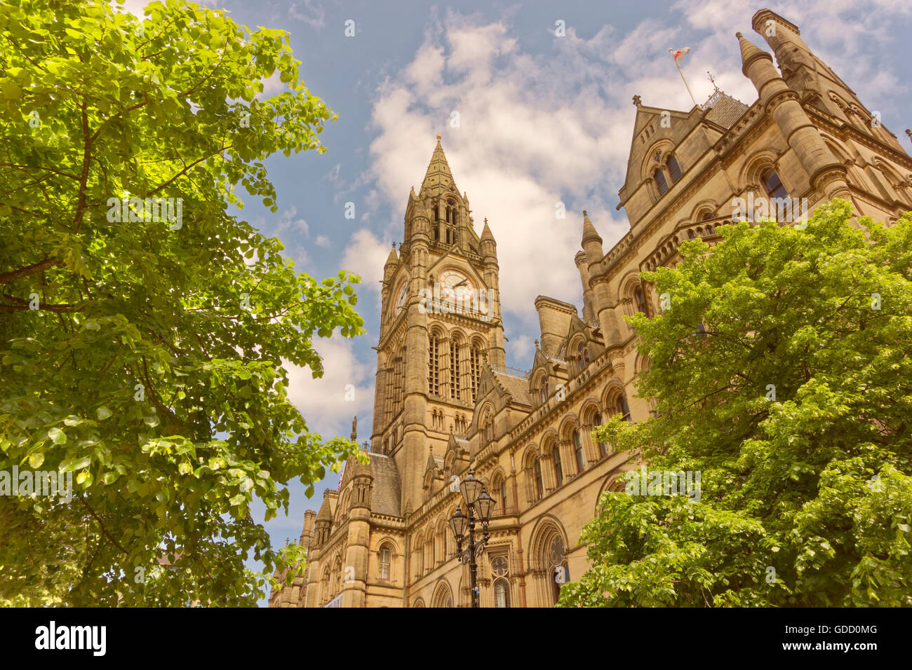 Manchester Town Hall, Albert Square, Manchester City Centre, England ...