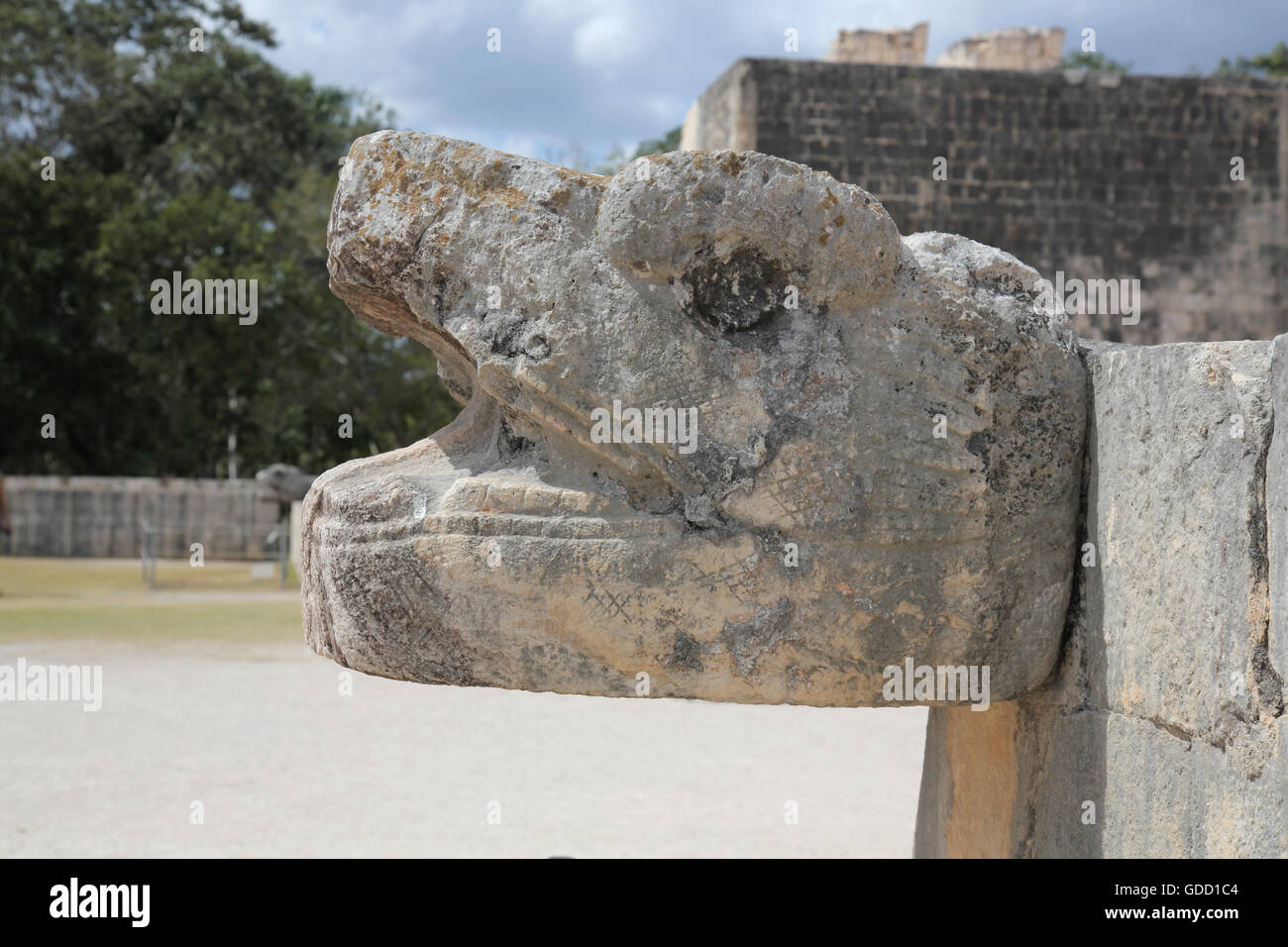 the ossuary in the ancient mayan buildings at chicken itza mexico Stock ...