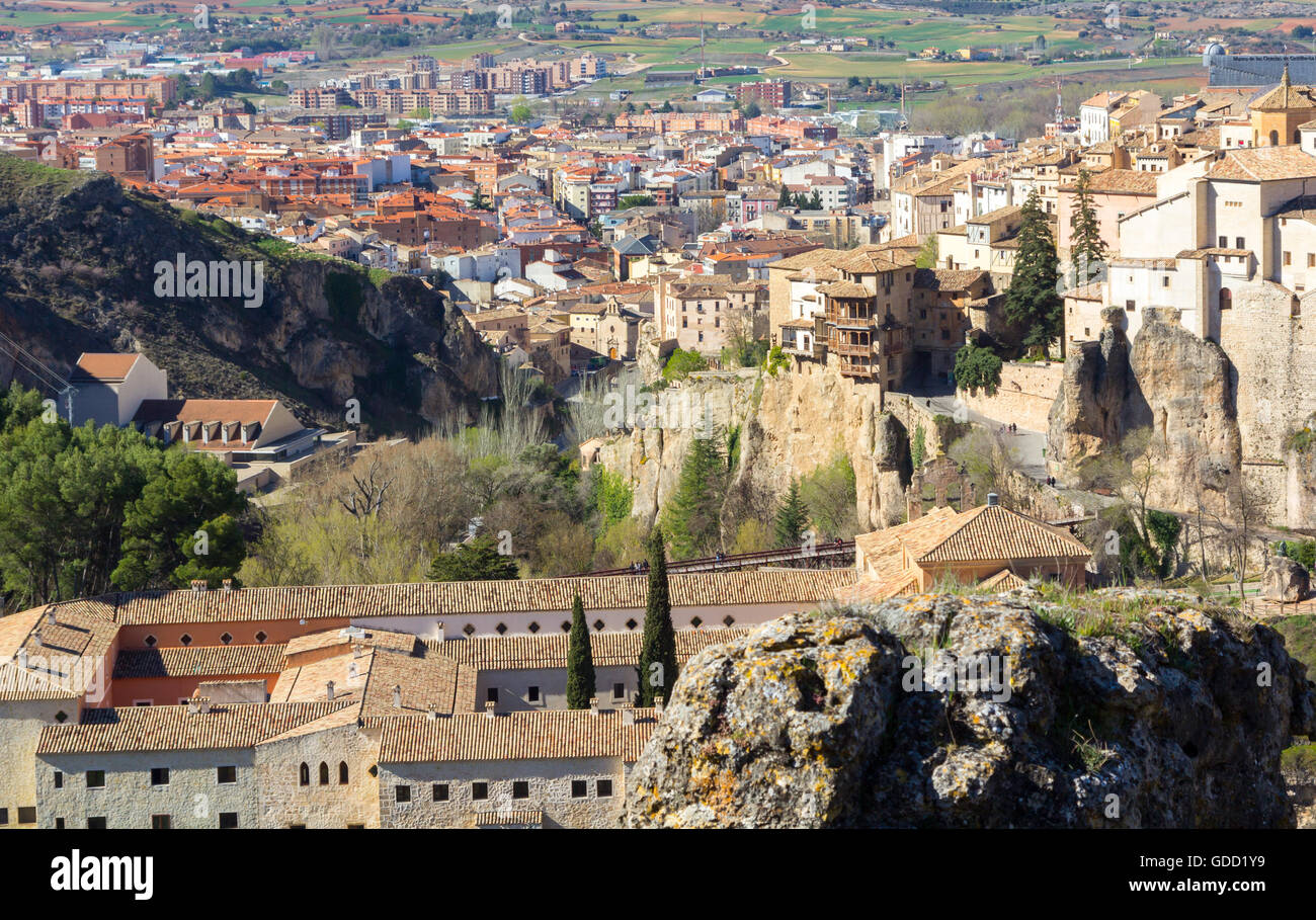 General view of the historic city of Cuenca, Spain Stock Photo - Alamy