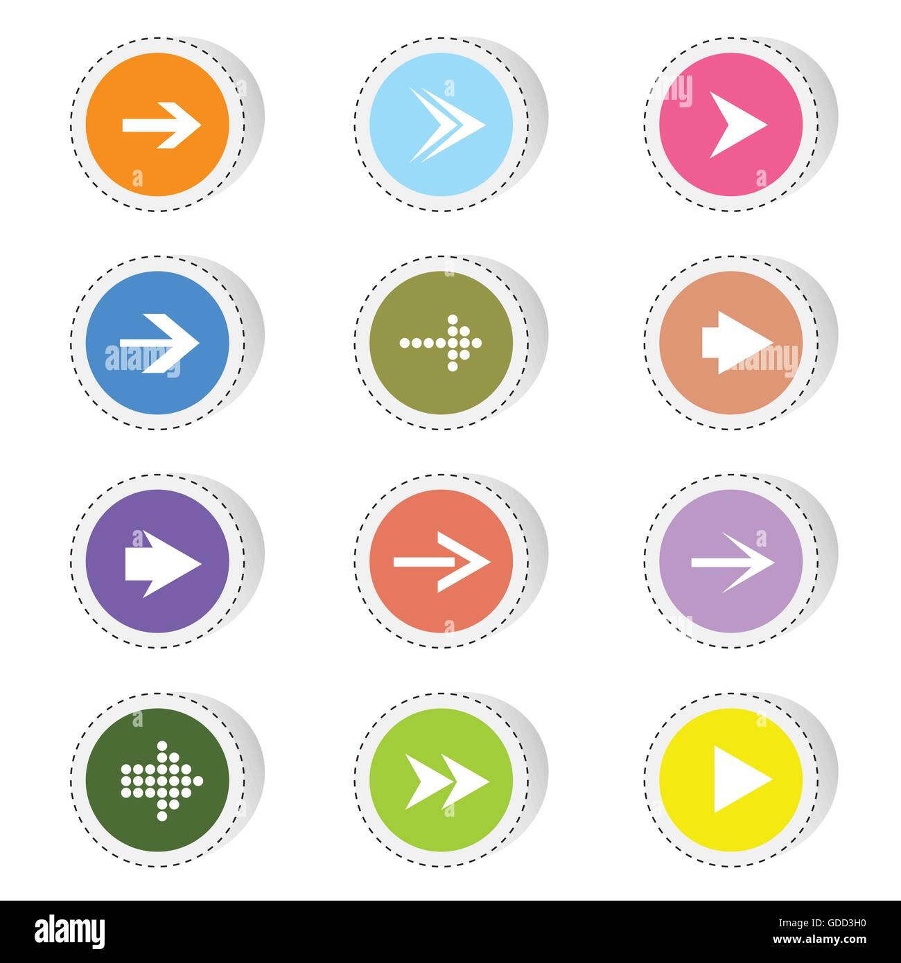 arrow color vector illustration Stock Vector Image & Art - Alamy