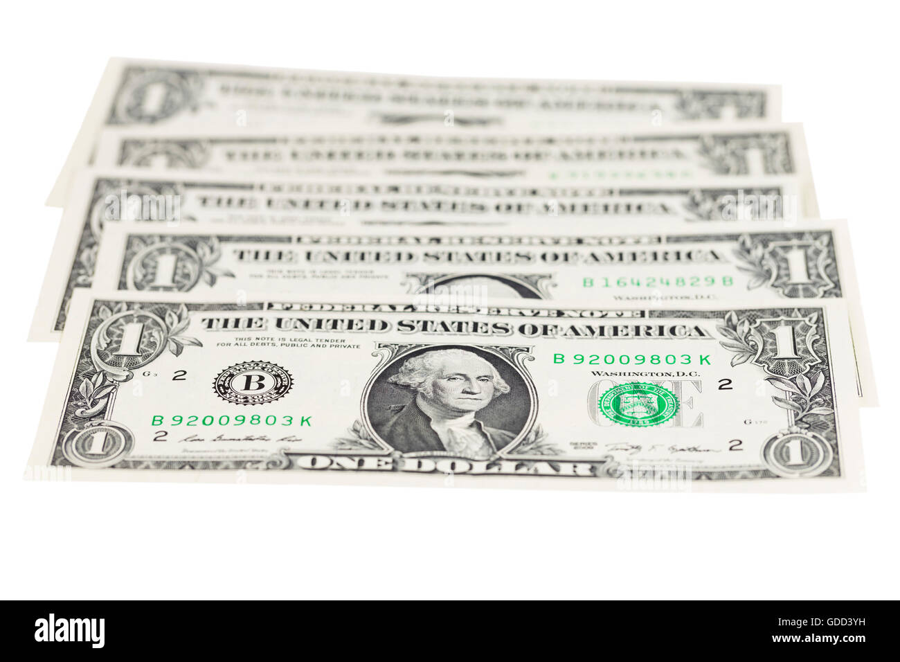 American money banknotes one hi-res stock photography and images - Alamy