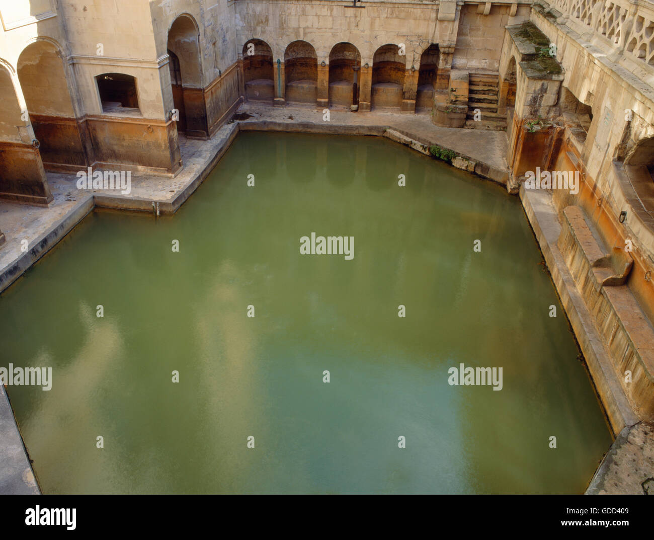 Roman Baths Museum, Bath, Somerset: the King's Bath Medieval bath over ...