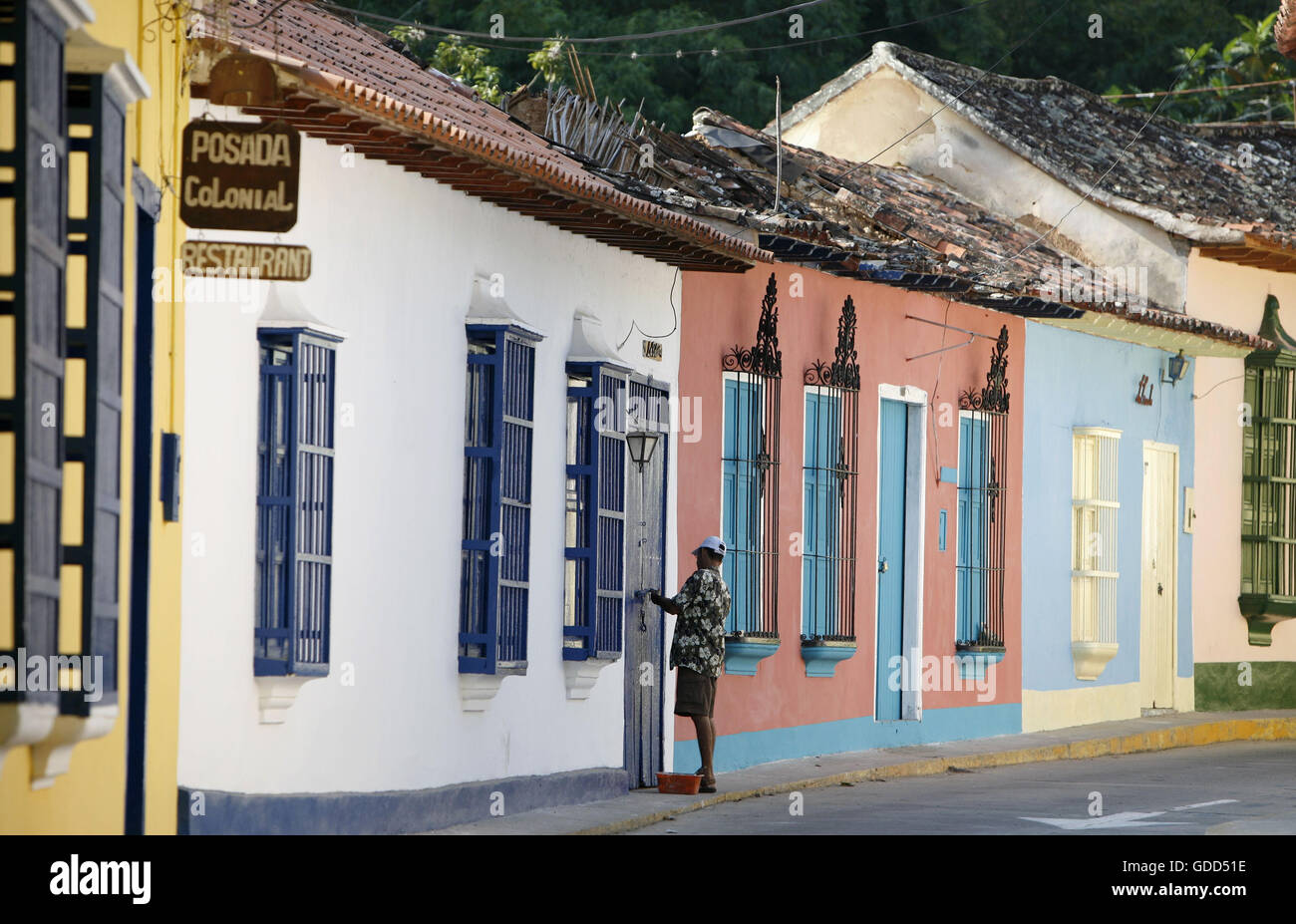 the village of choroni on the caribbean coast in Venezuela Stock Photo ...
