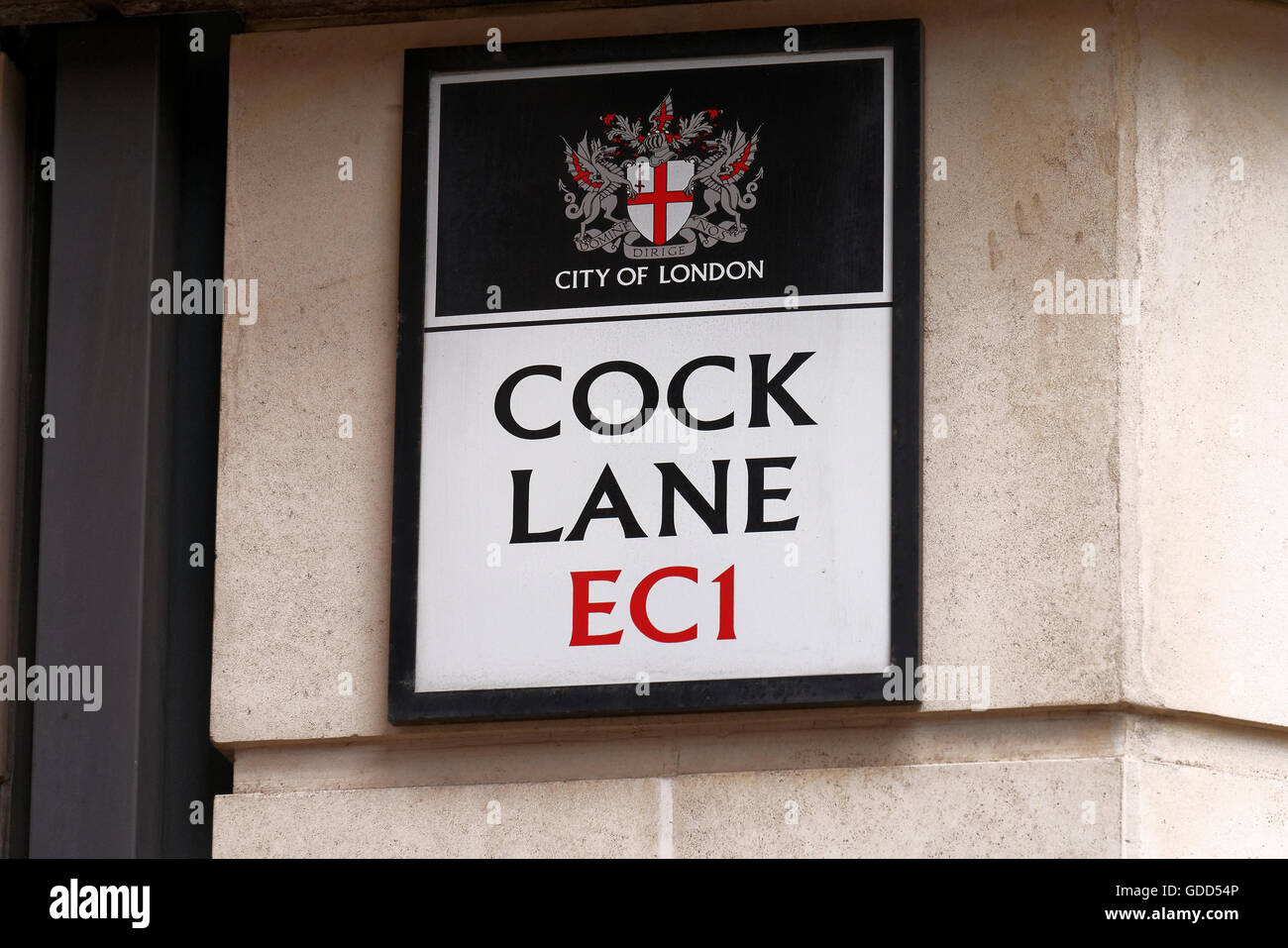 Cock Lane Street Sign, City of London, Britain Stock Photo - Alamy