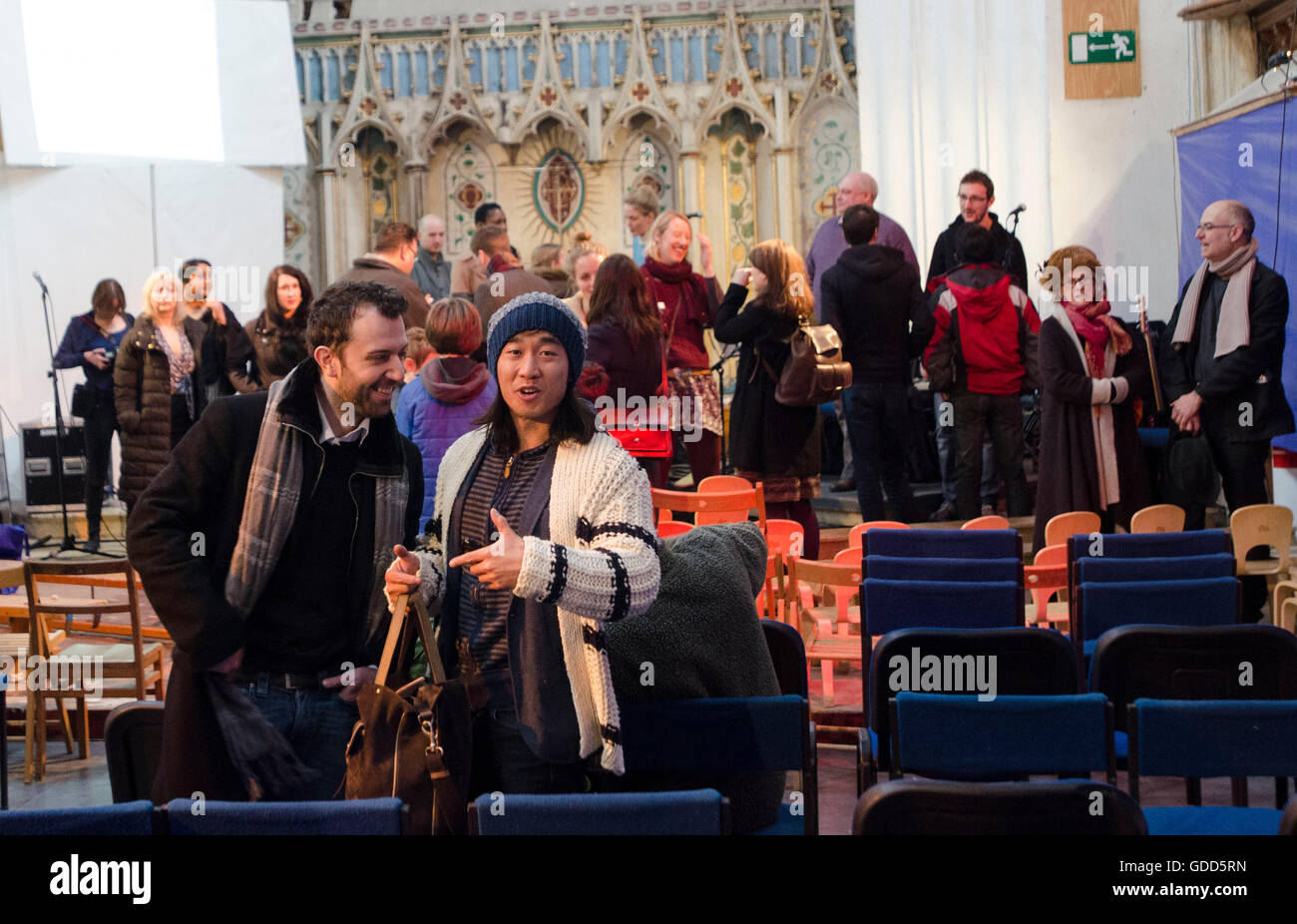 Stand up comedians turned humanist ministers Sanderson Jones and Pippa ...