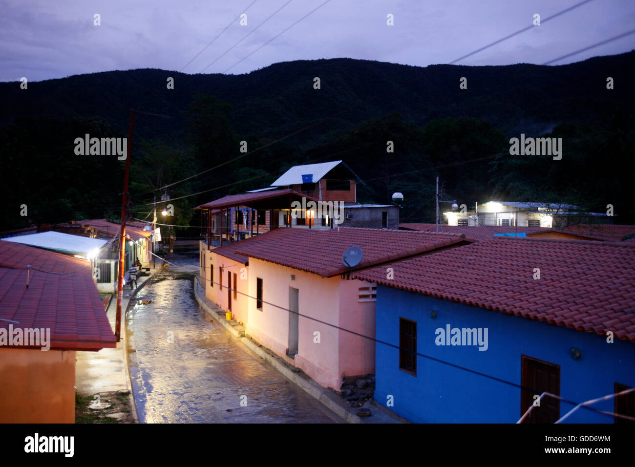 the town of chuao near choroni on the caribbean coast in Venezuela ...