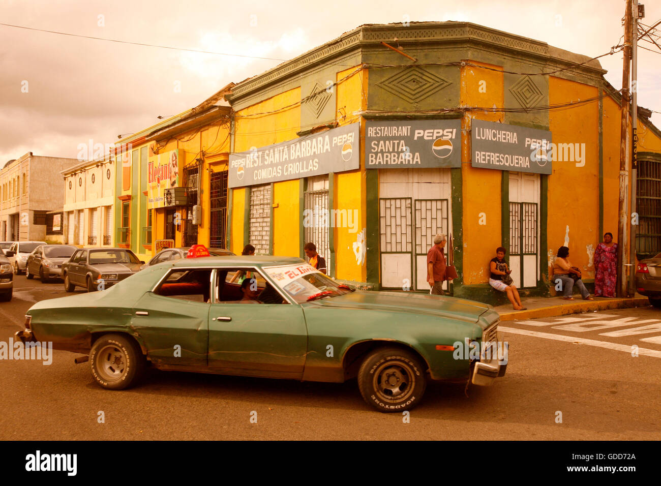 colonial houses in the town of Maracaibo in the west of Venezuela Stock ...