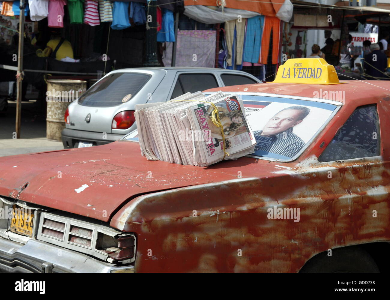 street life in the town of Maracaibo in the west of Venezuela Stock ...