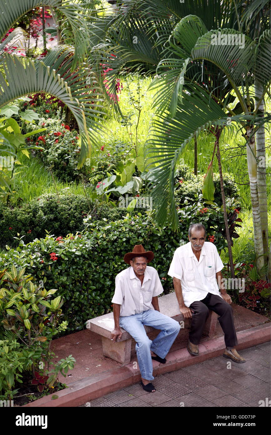 street life in the old town of the mountain village of Trujillo in the ...