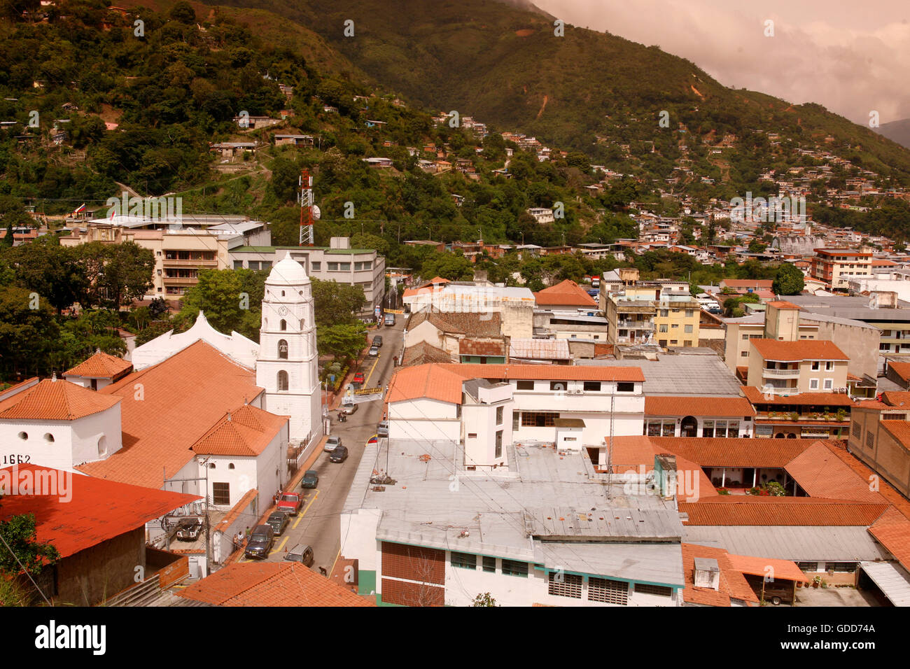 the catedral in the old town of the mountain village of Trujillo in the ...