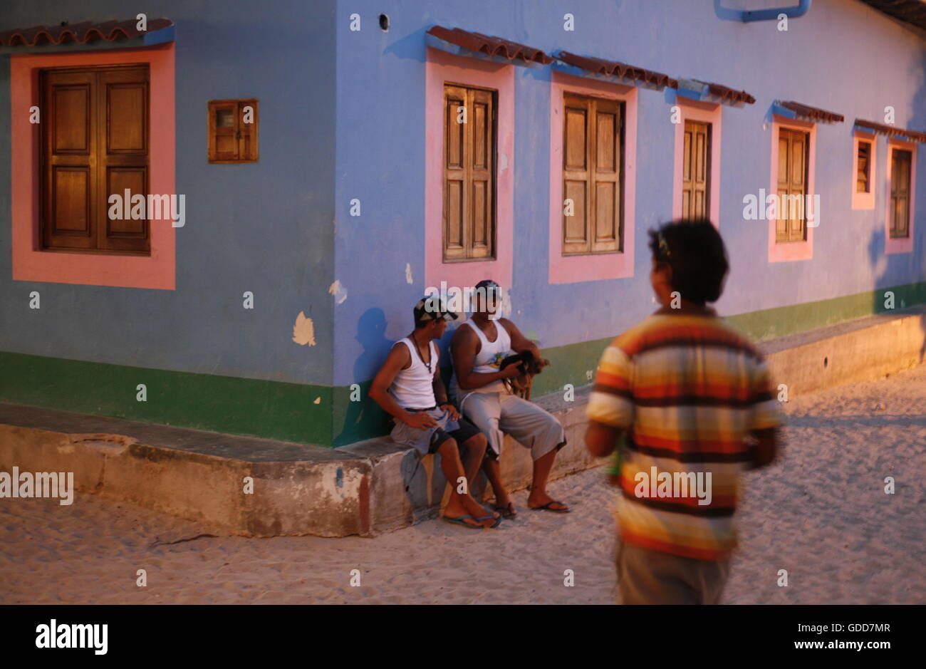 the village on the Gran Roque Island at the Los Roques Islands in the ...