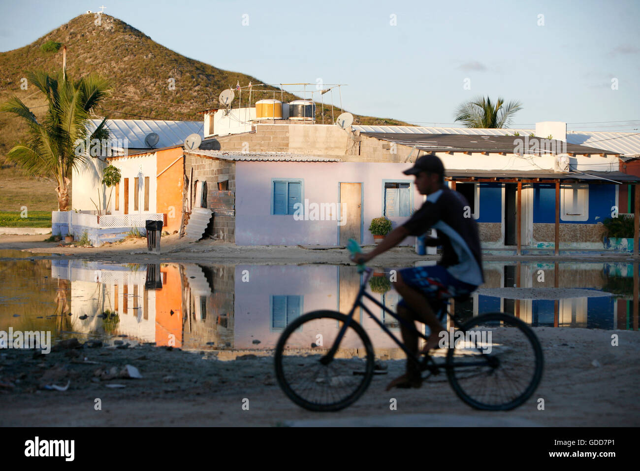 the village on the Gran Roque Island at the Los Roques Islands in the ...