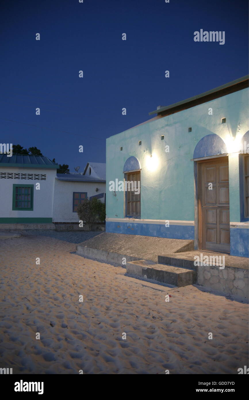 the village on the Gran Roque Island at the Los Roques Islands in the ...