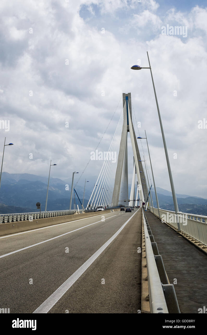 Cable bridge between rio hi-res stock photography and images - Alamy