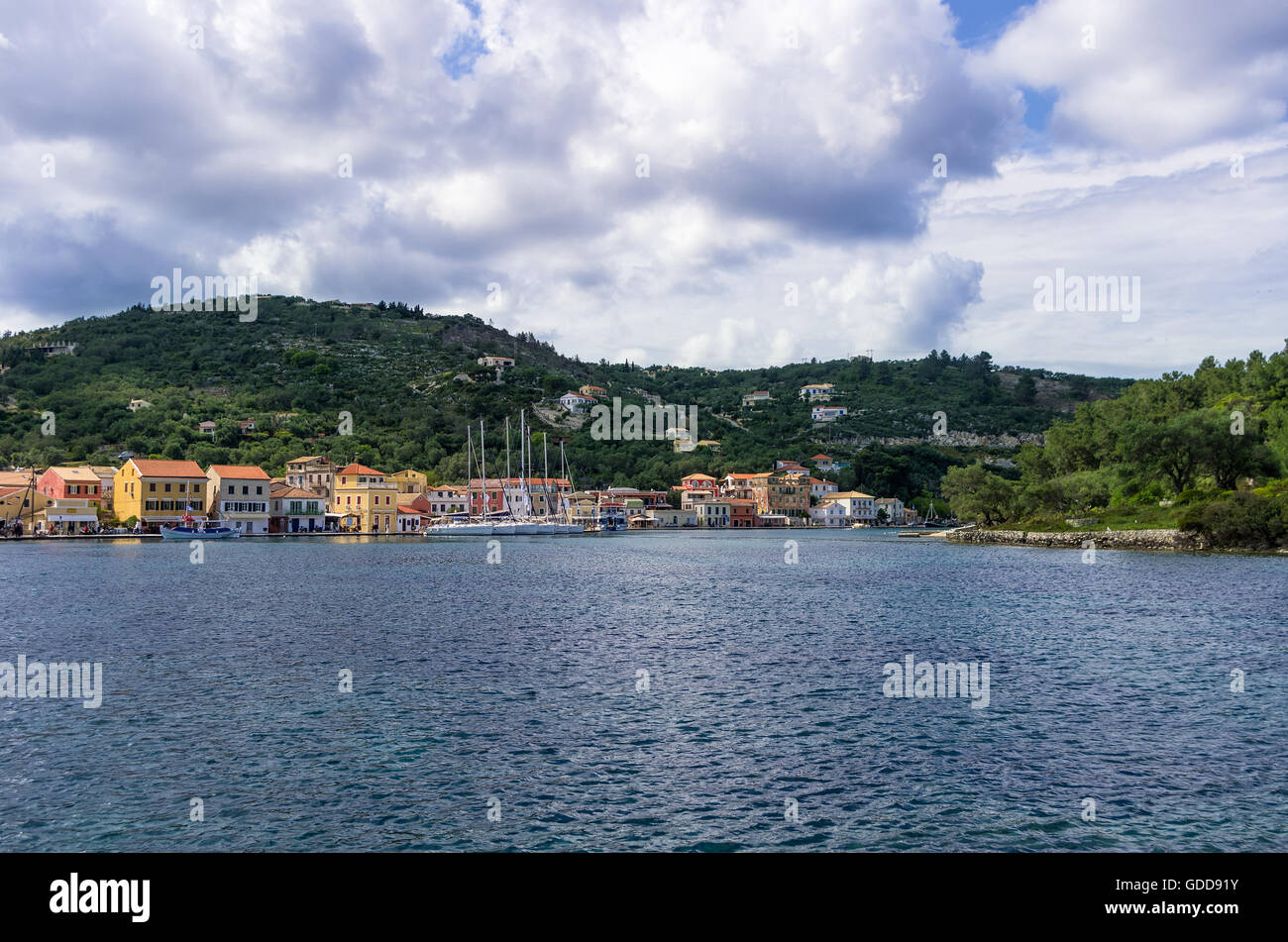 Gaios village in Paxoi island, Greece Stock Photo - Alamy