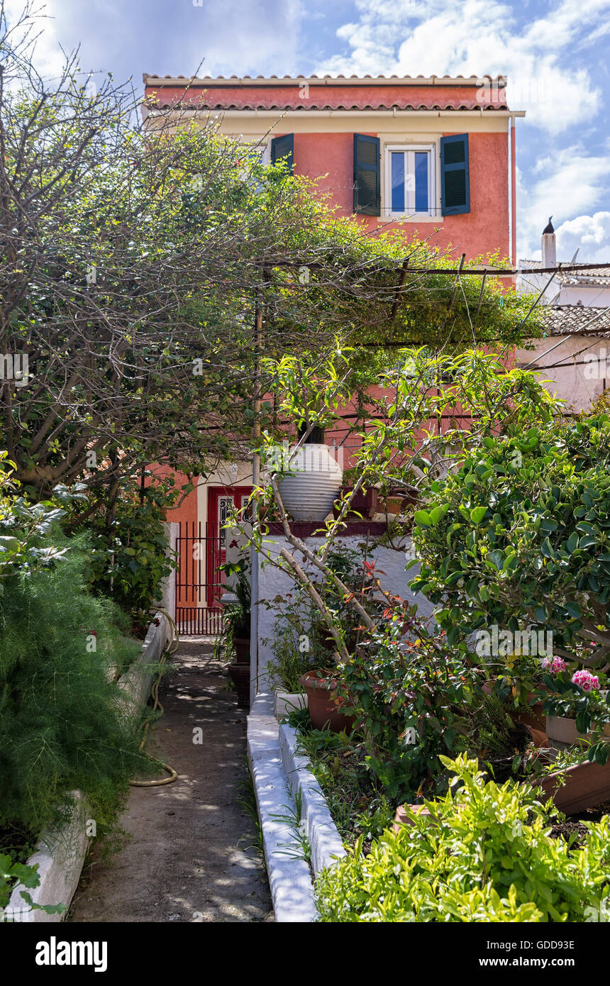 Architecture in Paxoi island, Greece Stock Photo - Alamy