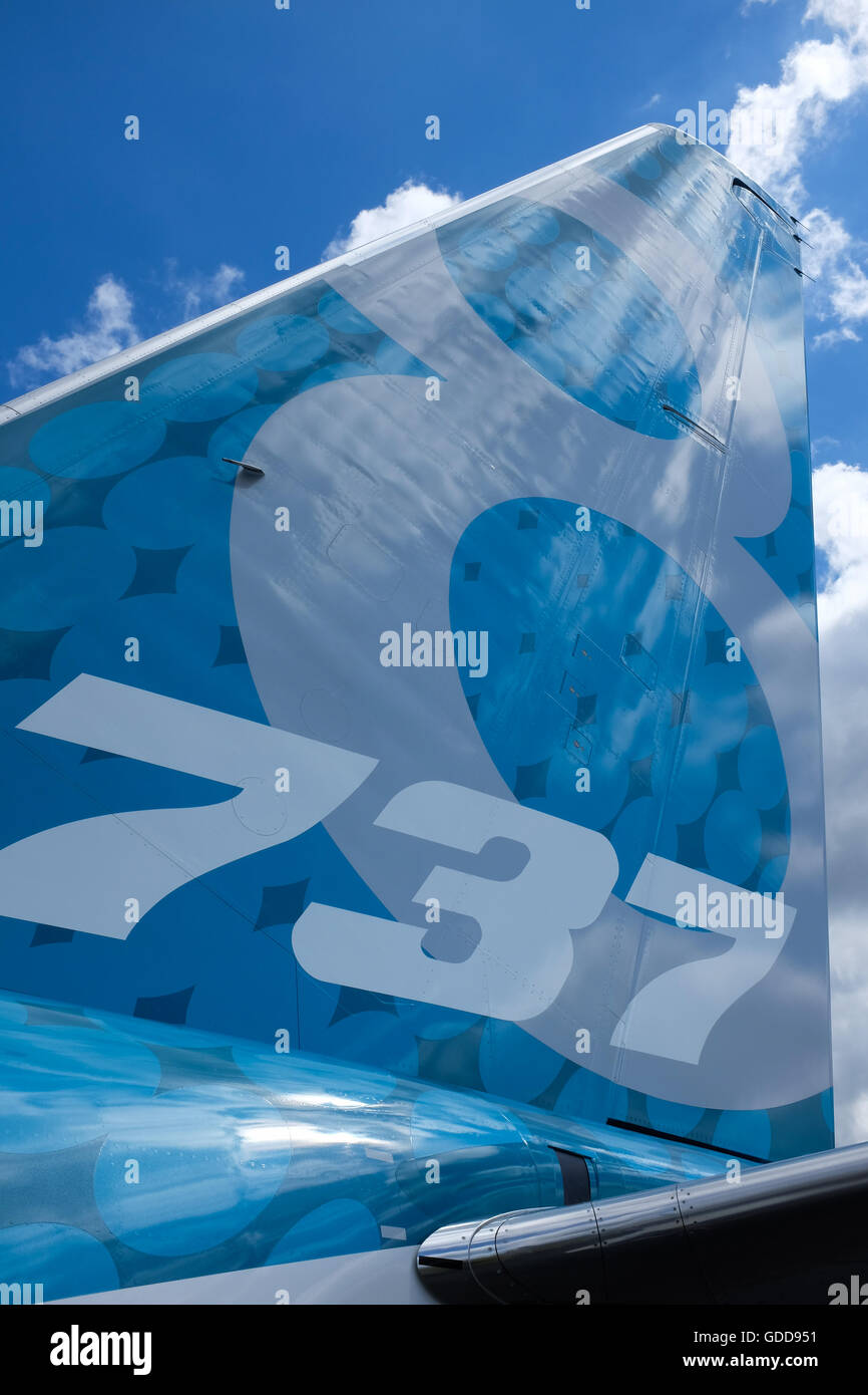 The tail of the Boeing 737 Max 8 aircraft Stock Photo - Alamy