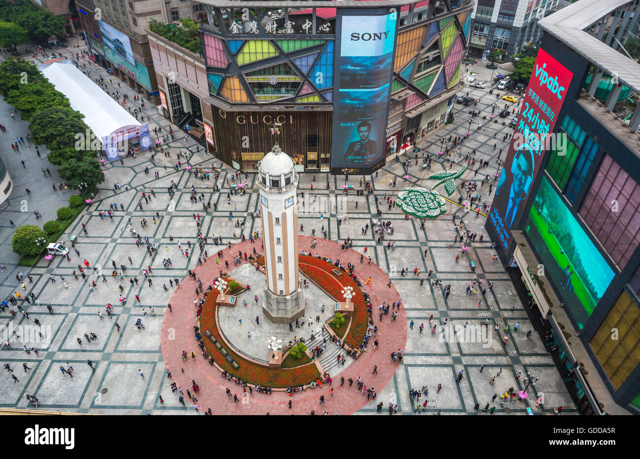 China,Chongqing City,Jiefangbei district,Central Plaza,Times square ...
