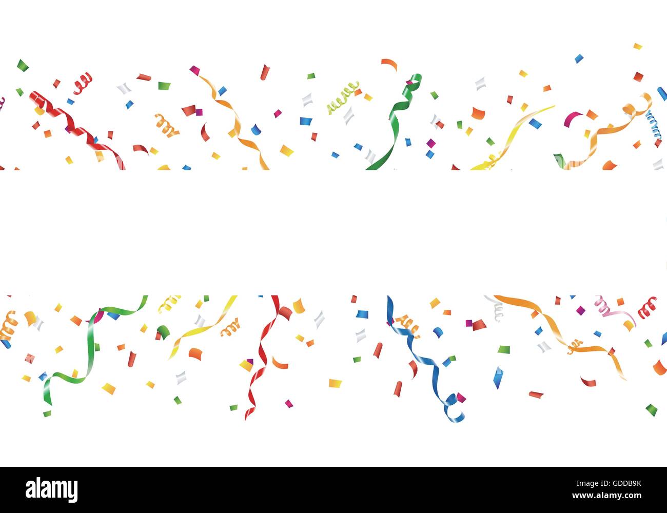 Celebration background with confetti and streamer Stock Vector Image ...