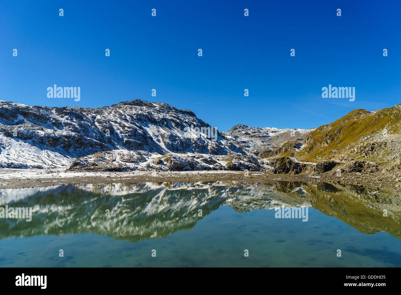 At the lakes lais da rims in the lischana area hi-res stock photography ...