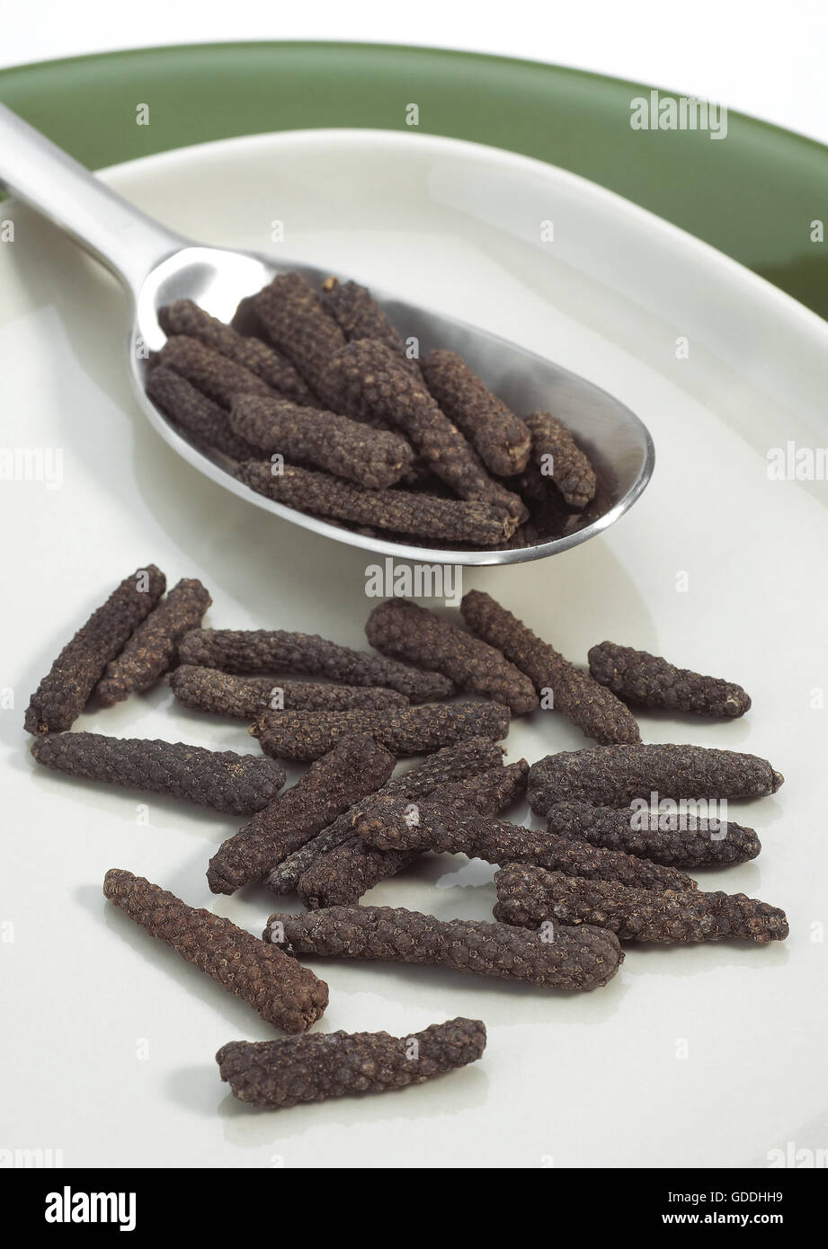 Long Pepper, piper longum, Berries against White Background Stock Photo ...