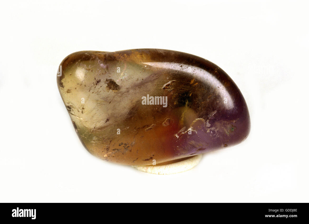 Ametrine Stone against White Background Stock Photo - Alamy