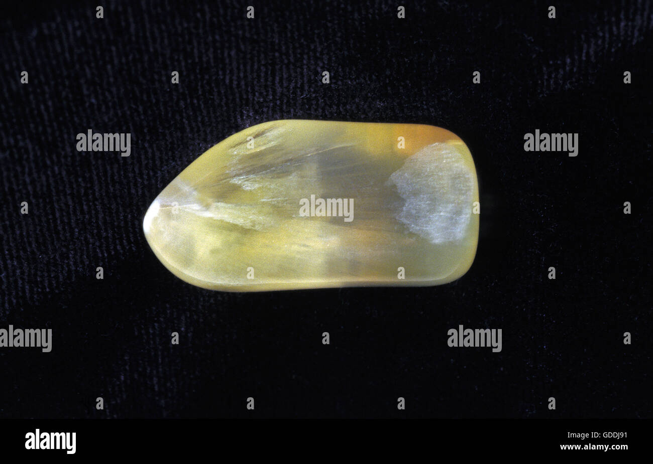 Phrenite Stone against Black Background Stock Photo - Alamy